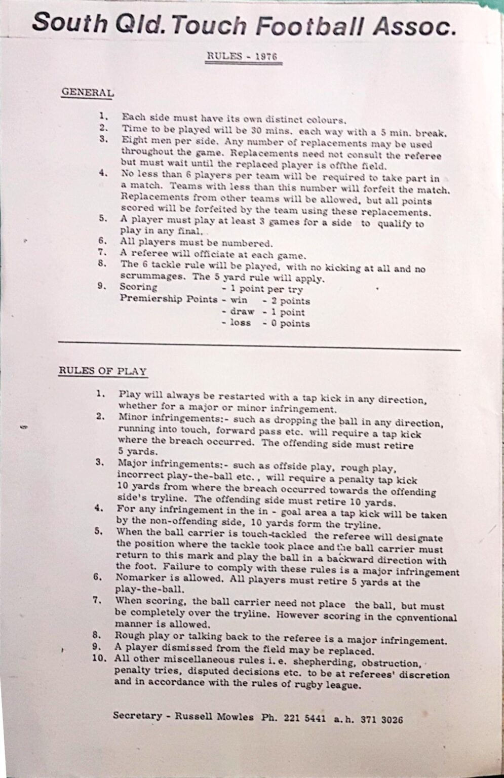 Touch Football Briisbane Metropolitan Touch Football Association BMTA ...