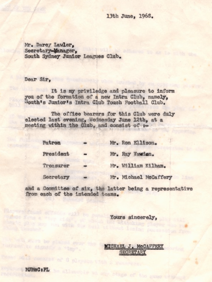 Touch Football / Touch Rugby History South Sydney Touch Association