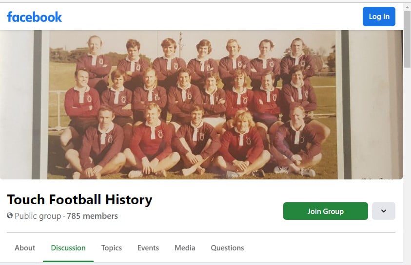 Touch Football History Home