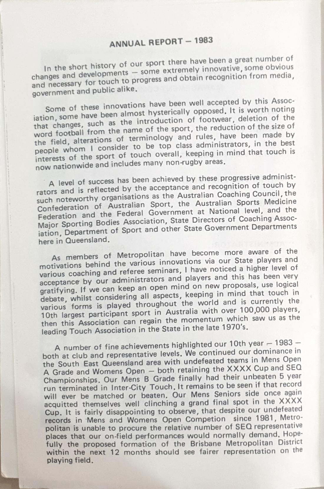 Touch Football / Touch Rugby Brisbane Metropolitan Touch Football ...