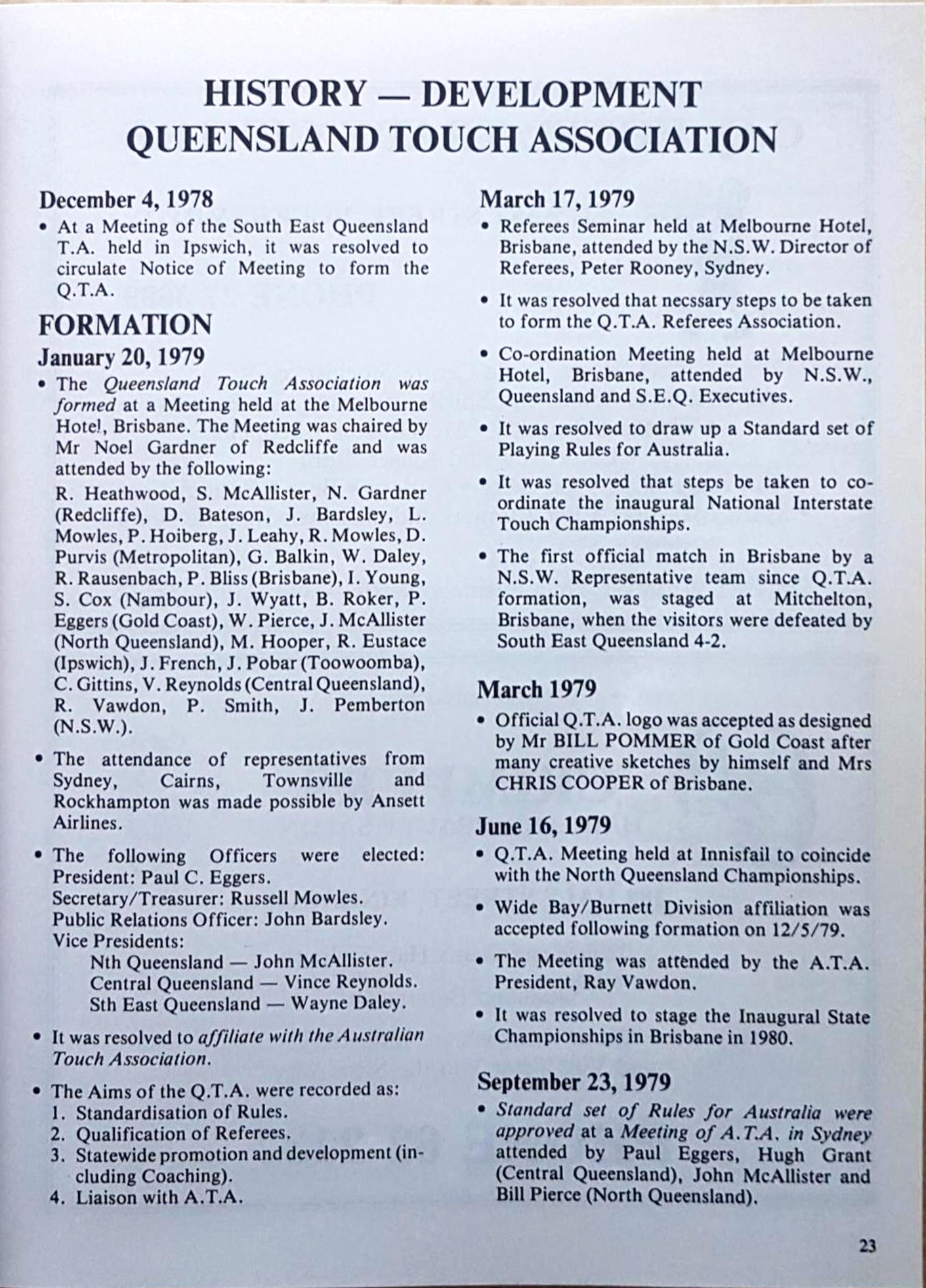 Touch Football / Touch Rugby - Queensland, Australia Touch Football